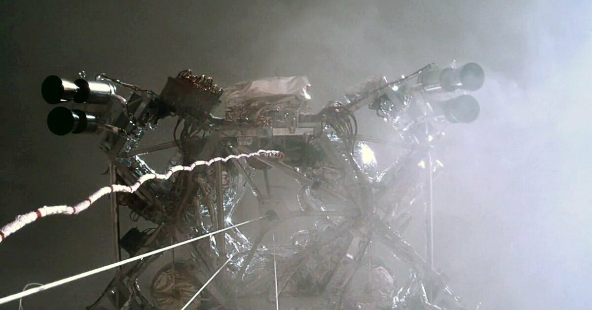 Perseverance's Jetpack, Color Corrected | The Planetary Society