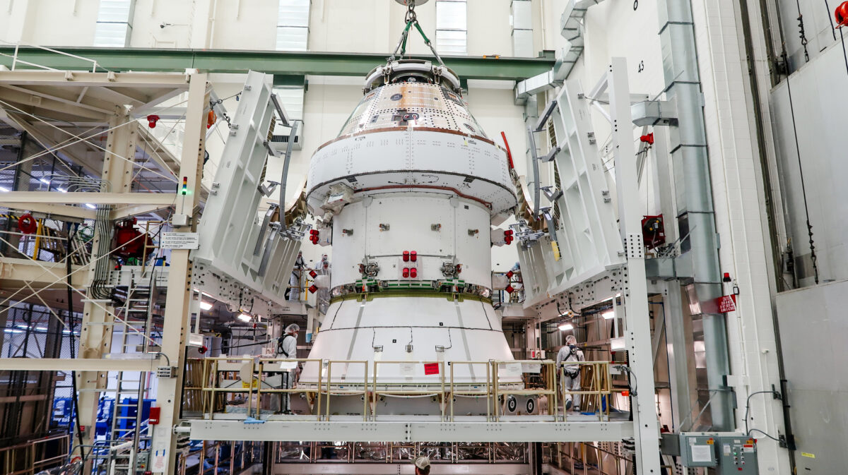 Orion stacked for testing | The Planetary Society