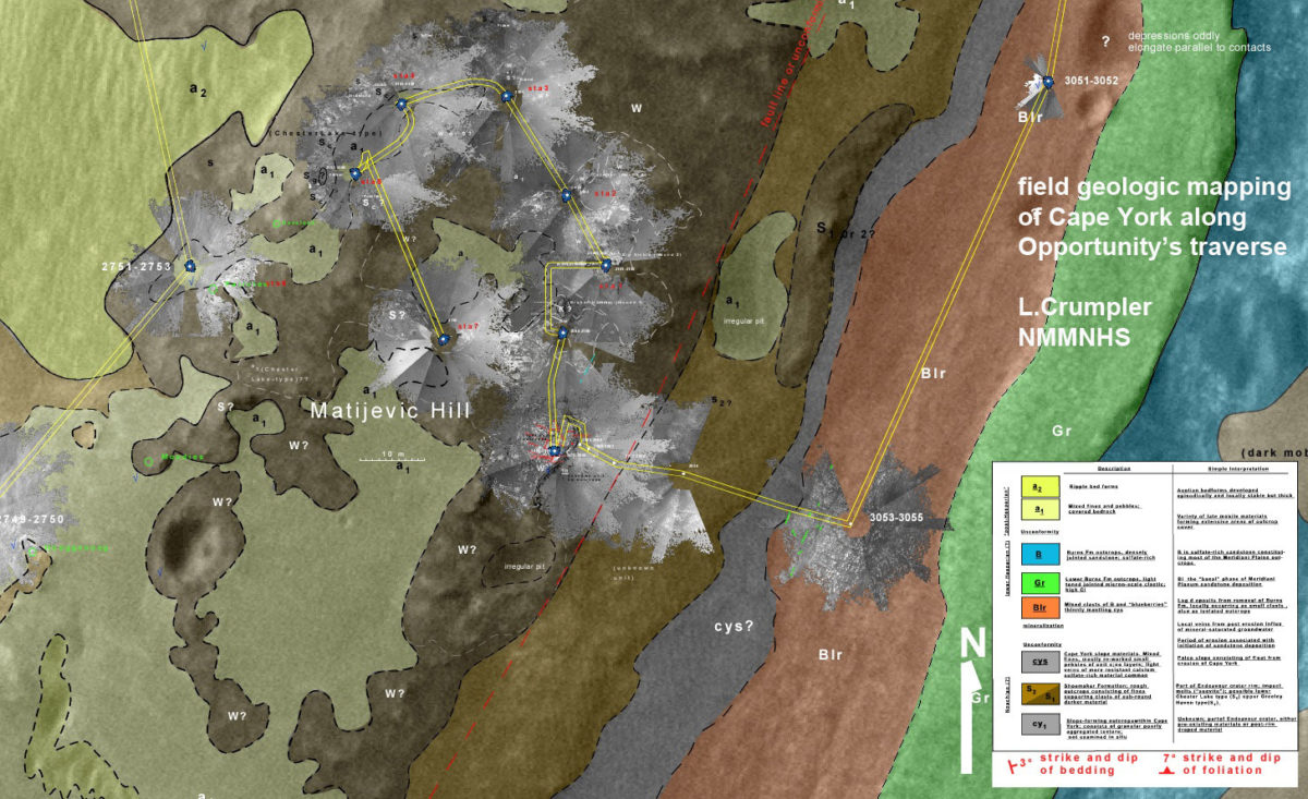 Field geologic map of Cape York | The Planetary Society