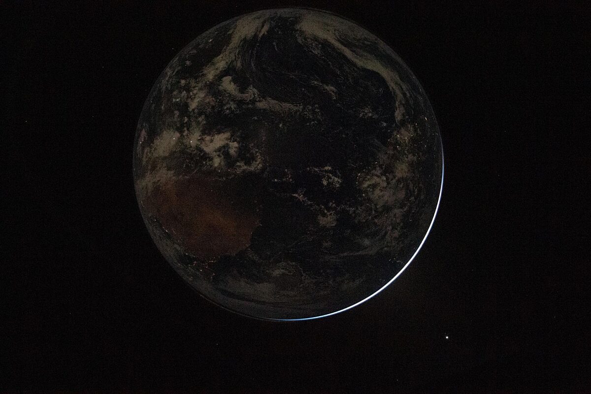 Earth's night side from Artemis II | The Planetary Society