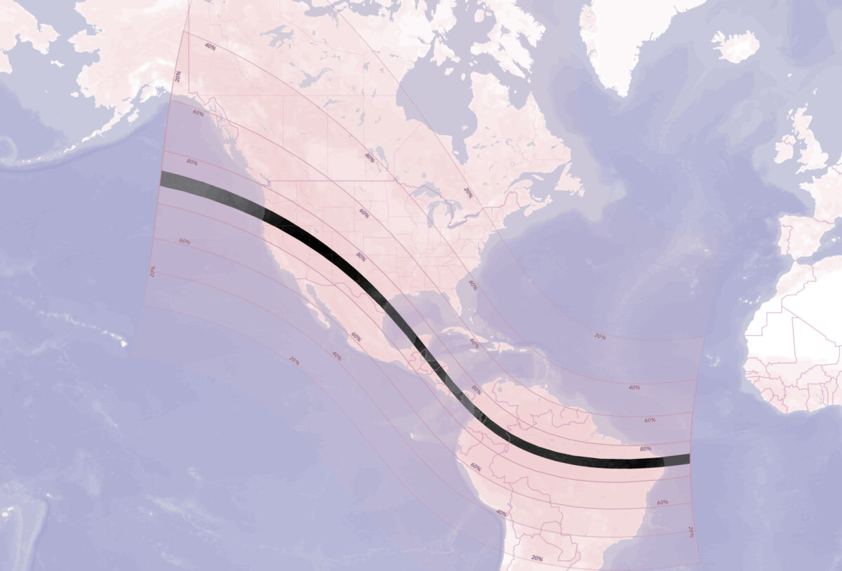 October 2023 eclipse map | The Planetary Society