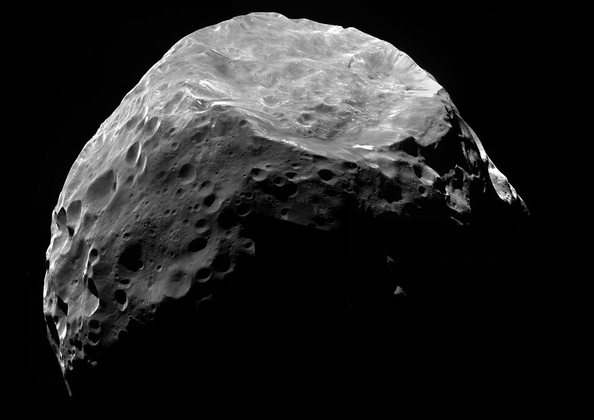 Crescent Phoebe | The Planetary Society