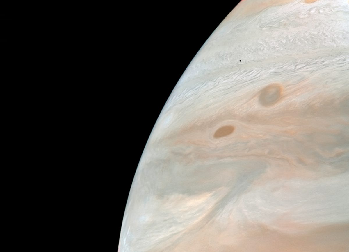 Jupiter and Amalthea from Voyager 2 | The Planetary Society
