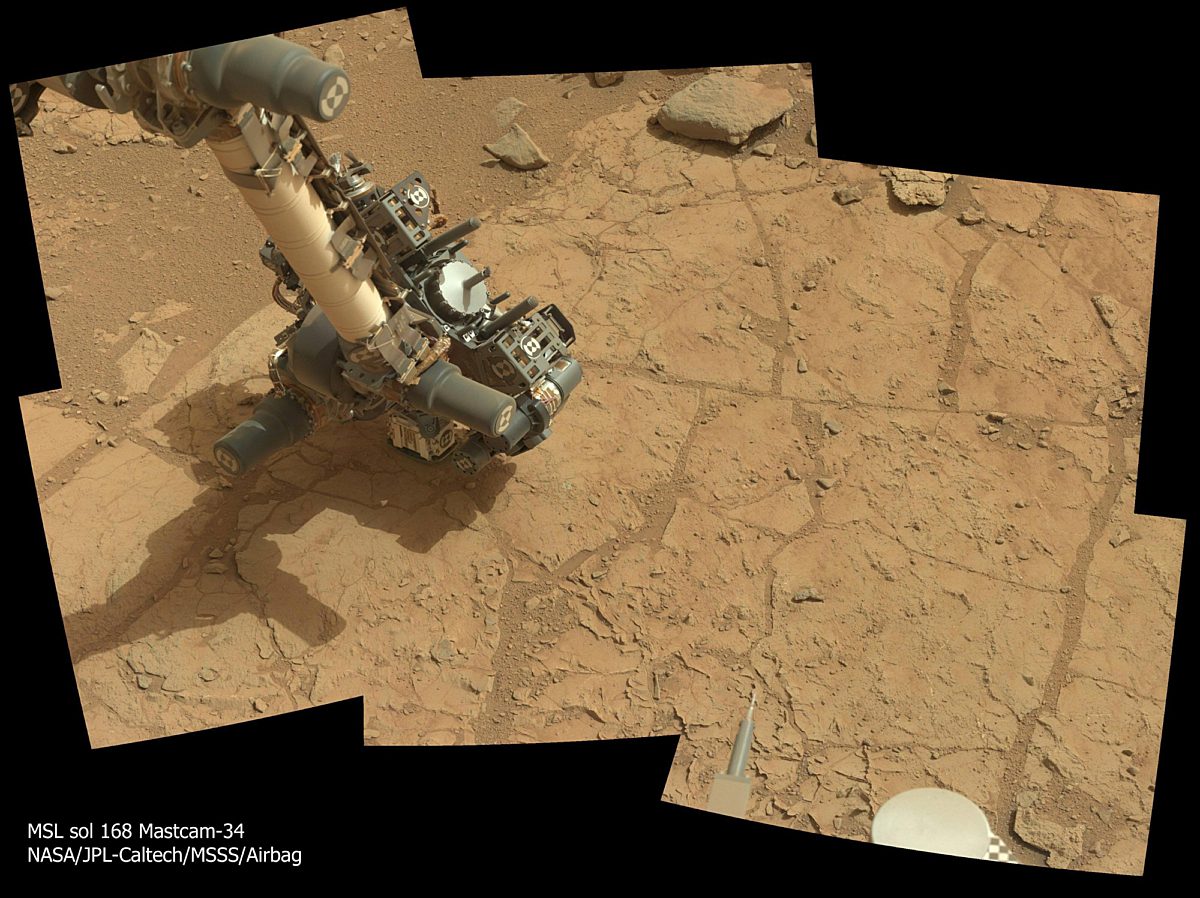 Curiosity's APXS pressed against John Klein,… | The Planetary Society