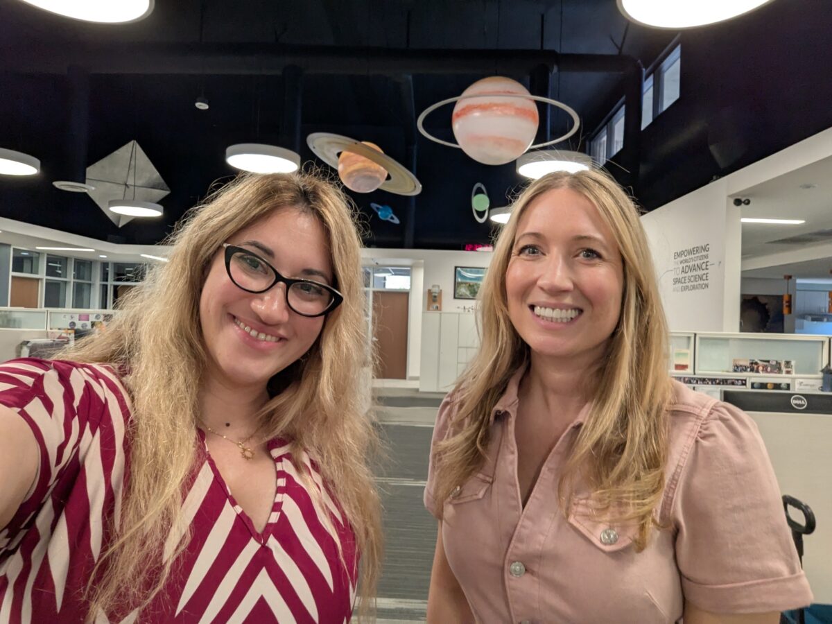 Sarah Cruddas and Sarah Al-Ahmed at The… | The Planetary Society