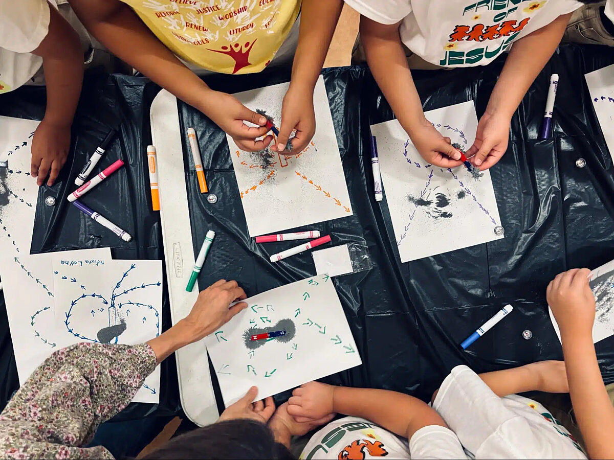 Students learning about magnetism | The Planetary Society