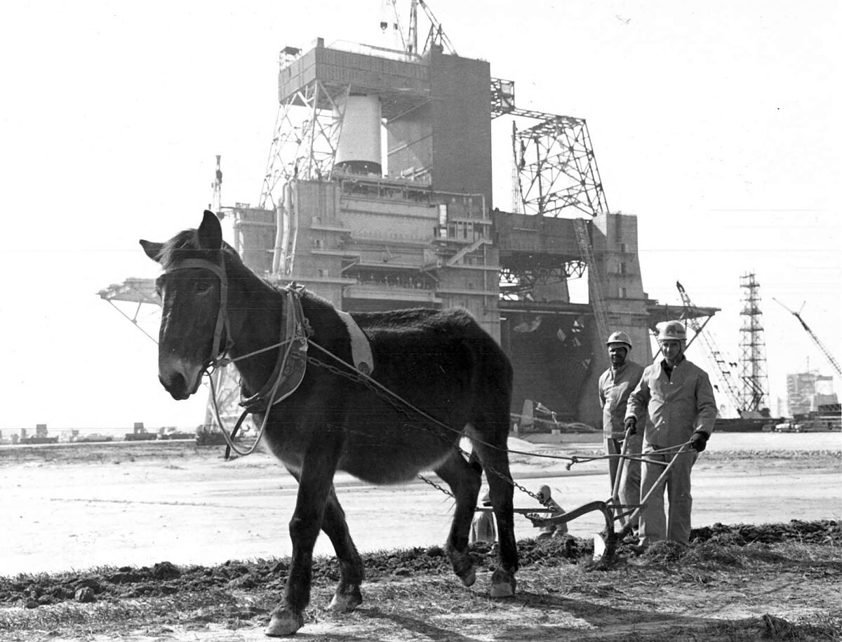 Mule and Rocket Test Stand, 1967 | The Planetary Society