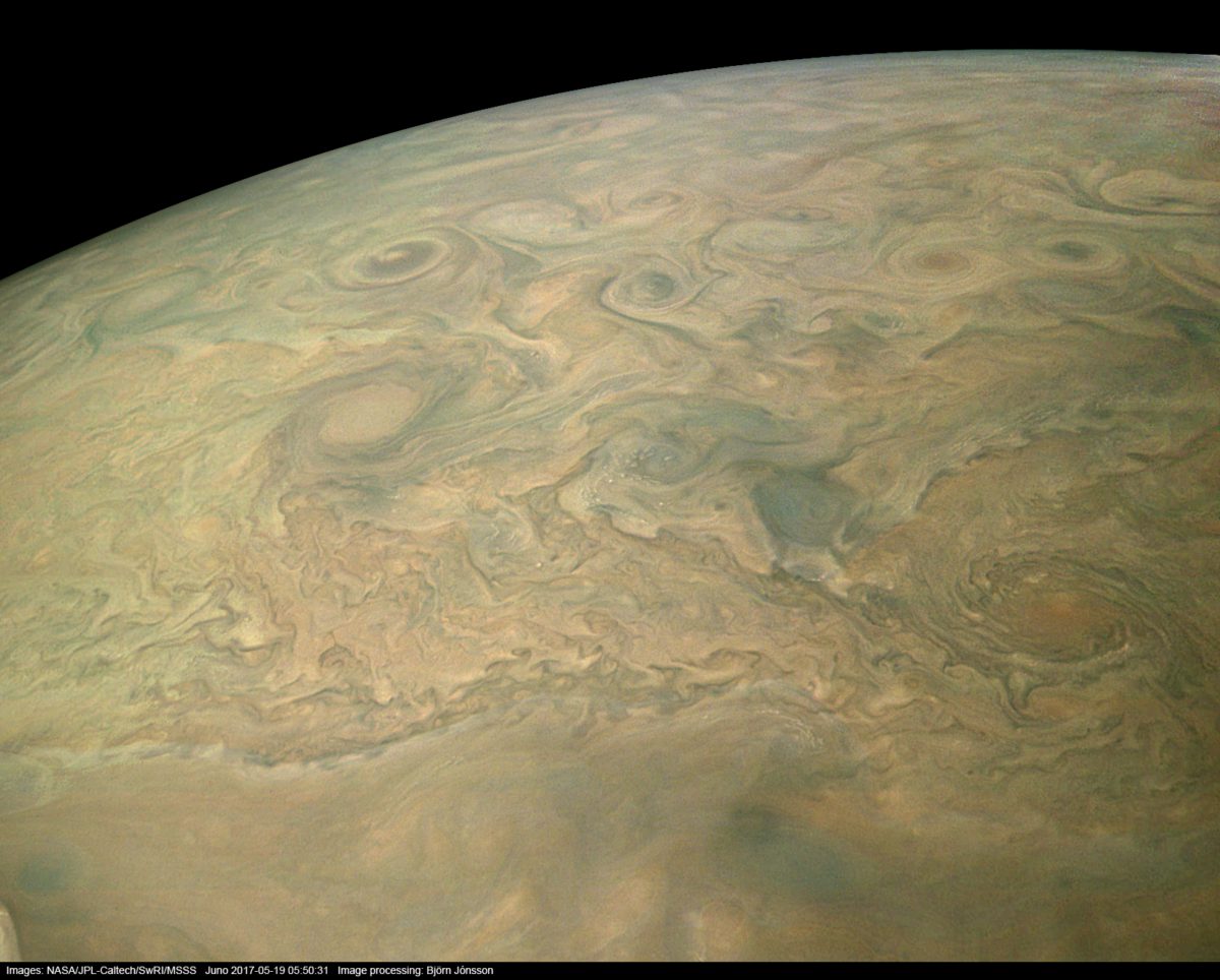 Northern limb of Jupiter from Juno | The Planetary Society
