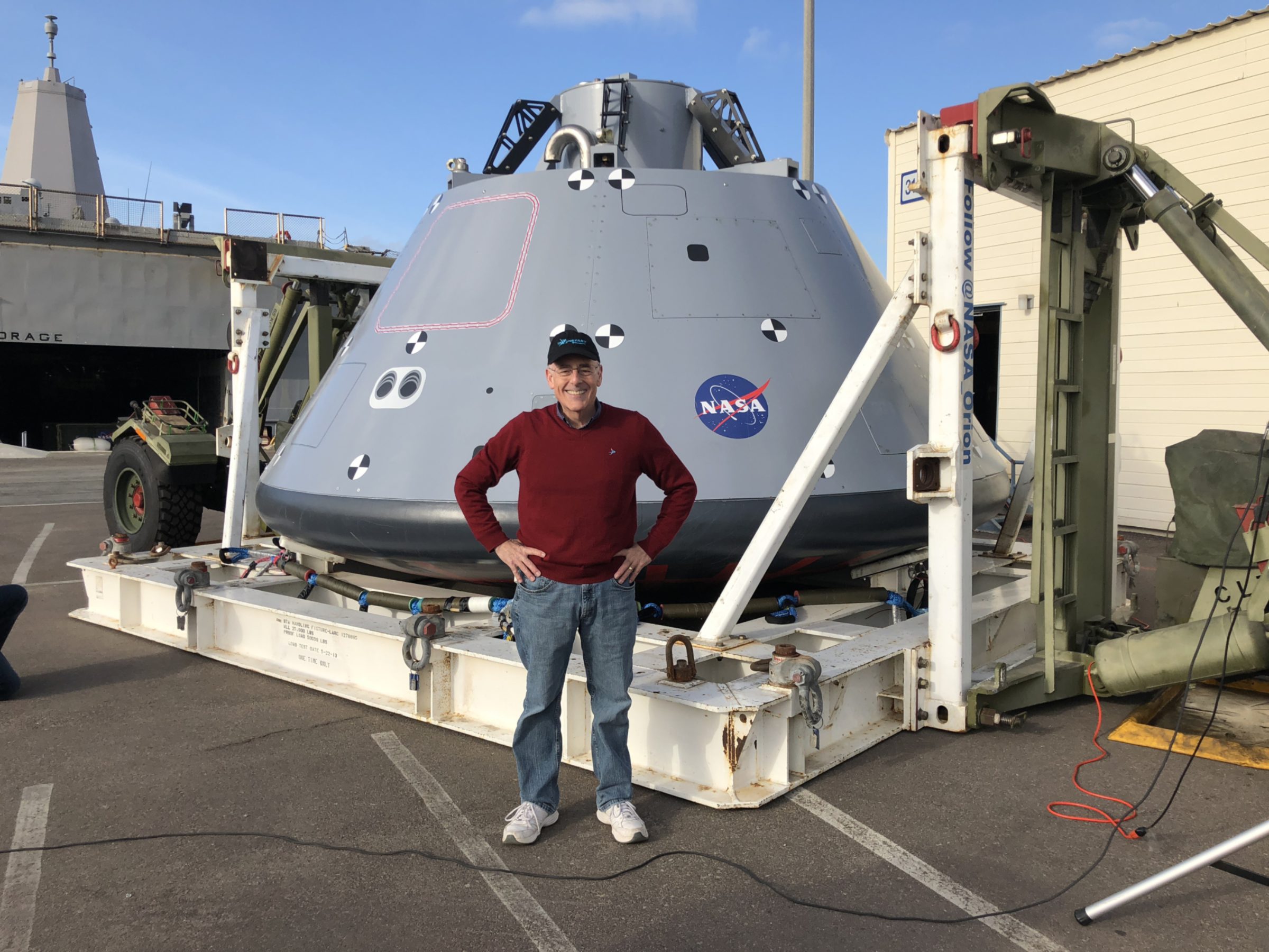 Mat Kaplan and the Orion Capsule Mock-up at… | The Planetary Society