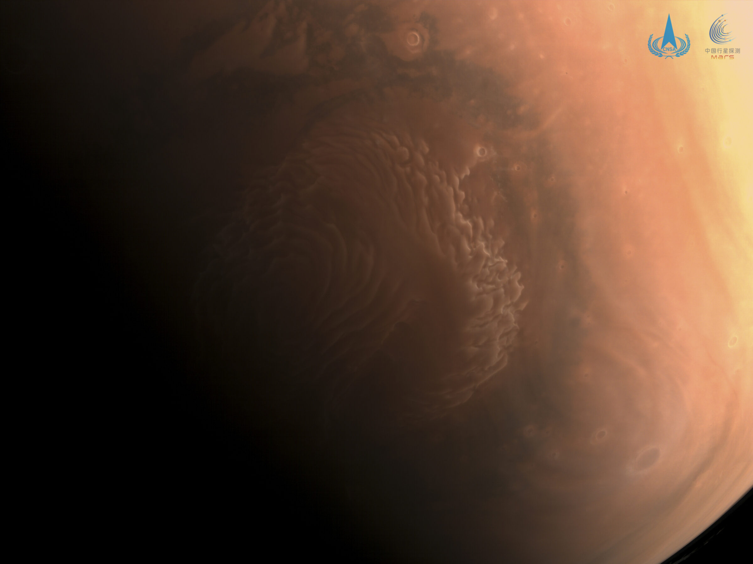 Martian north pole from Tianwen-1 | The Planetary Society