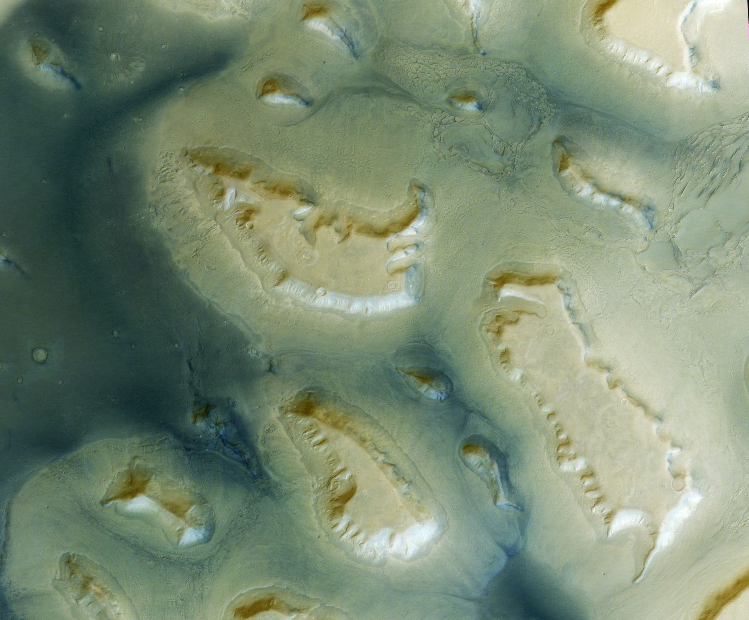 Aproned mesas in Deuteronilus Mensae, Mars | The Planetary Society