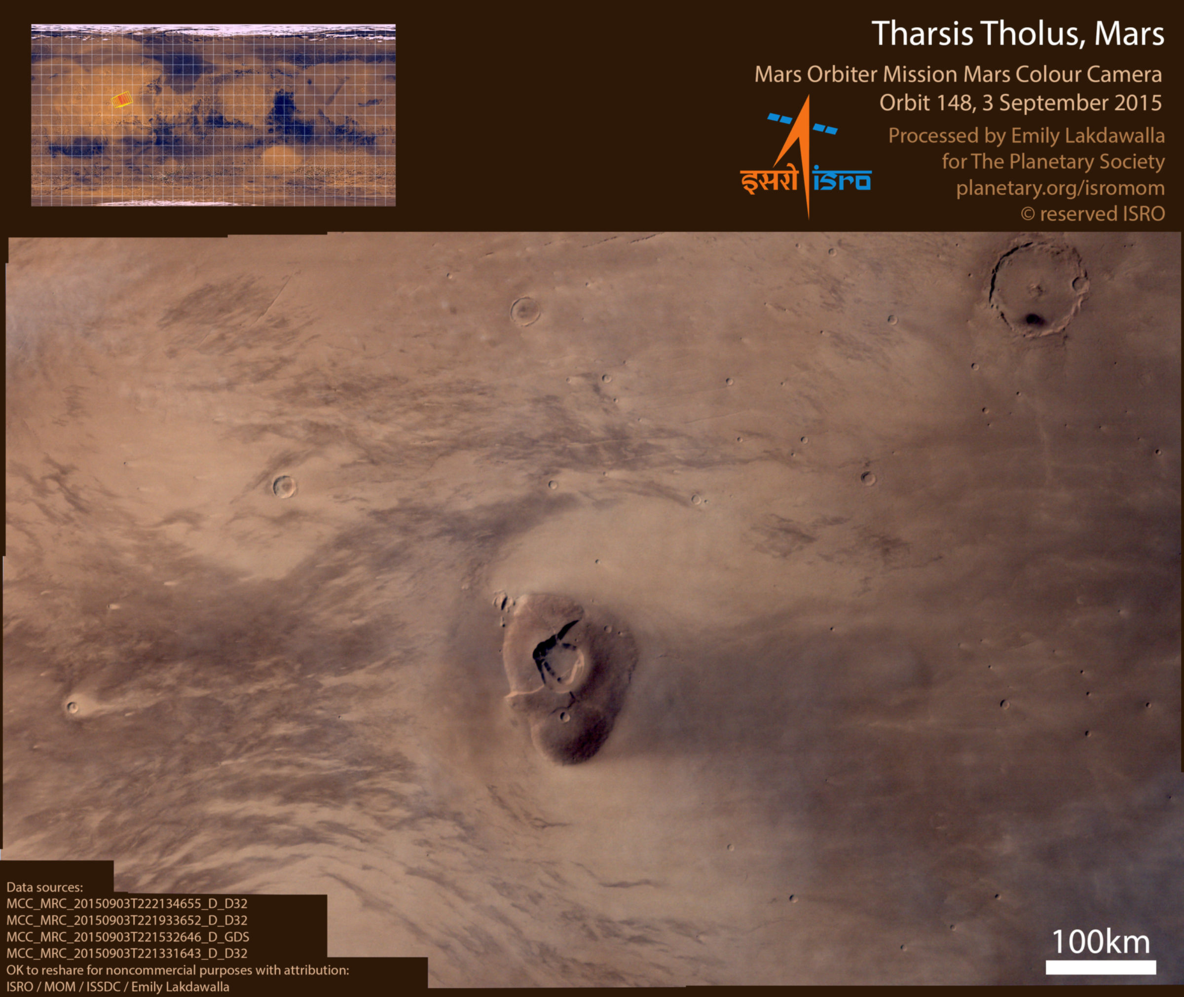 Tharsis Tholus, Mars | The Planetary Society