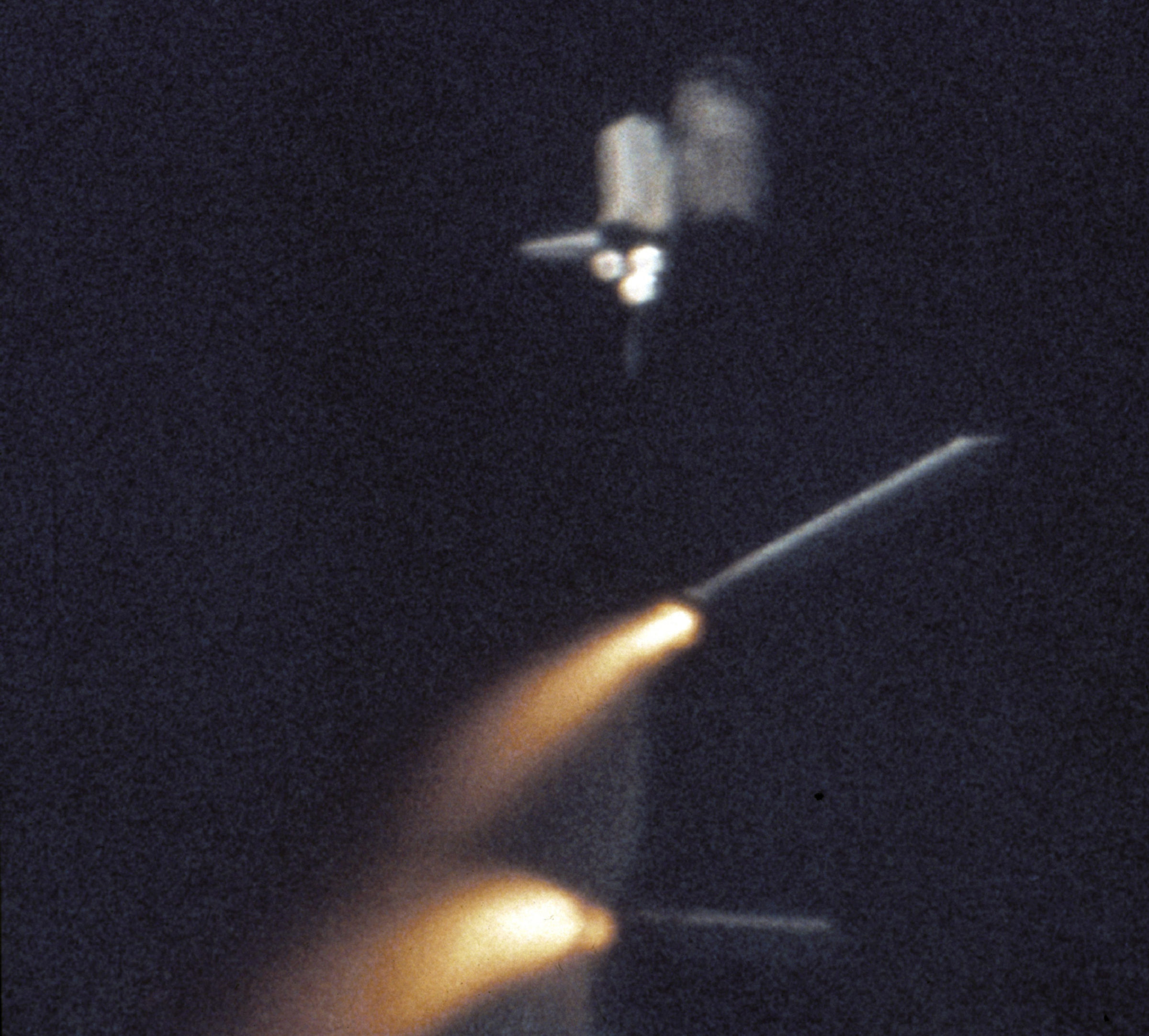 Columbia STS-1 booster separation | The Planetary Society