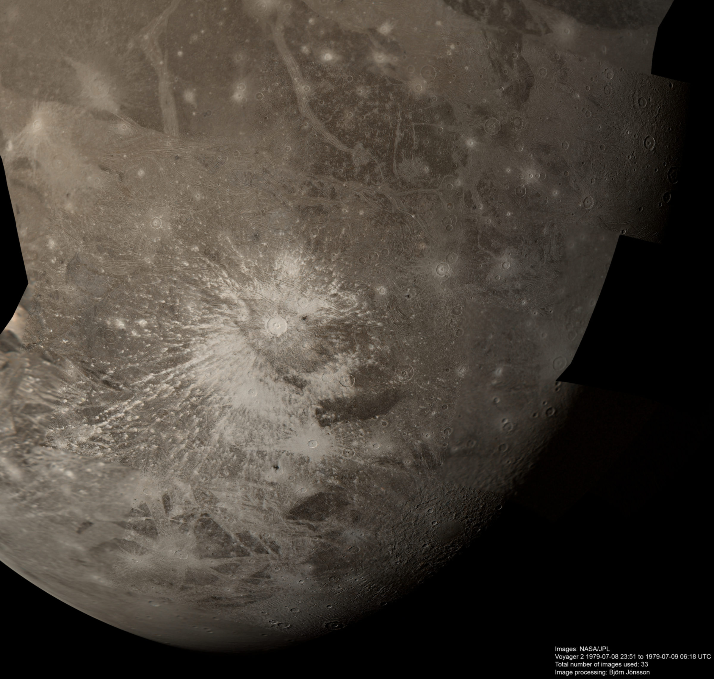 Voyager 2 mosaic of Ganymede | The Planetary Society