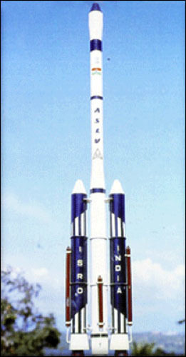 Fully assembled ASLV on its launch pedestal | The Planetary Society