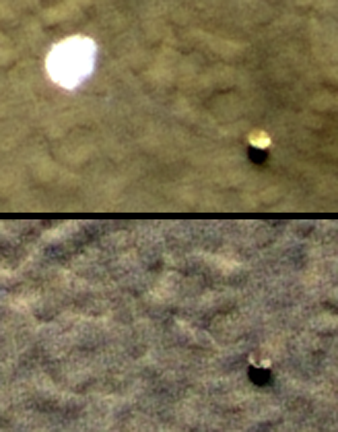 Phoenix backshell and parachute before and… | The Planetary Society