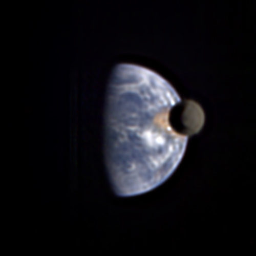 The Moon transiting Earth, as seen from Deep… | The Planetary Society