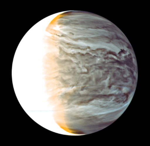 Color image of Venus' glowing atmosphere from… | The Planetary Society