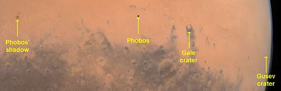 Phobos over Mars from Rosetta | The Planetary Society