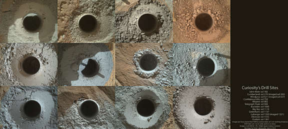 Twelve Curiosity drill holes on Mars | The Planetary Society Twelve Curiosity drill holes on Mars | The Planetary Society