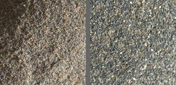 Fine and coarse fractions of Namib dune sand | The Planetary Society