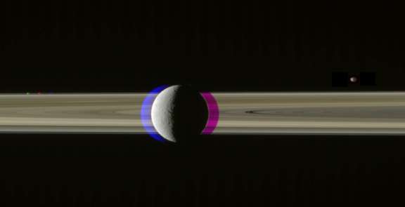 Pretty picture: Rhea, rings, and two little… | The Planetary Society