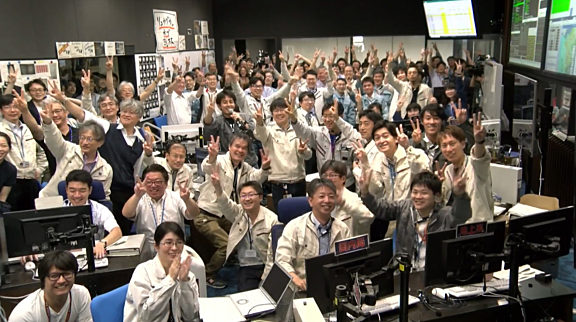 Scenes of triumph at mission control after… | The Planetary Society