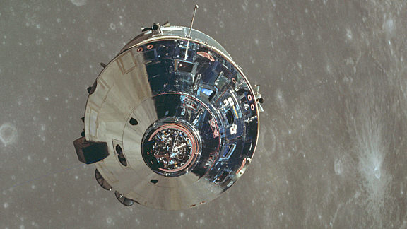 Apollo 10 CSM in lunar orbit | The Planetary Society