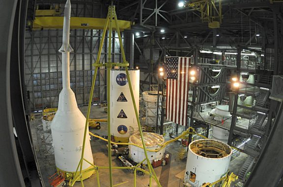 Ares I-X assembly | The Planetary Society