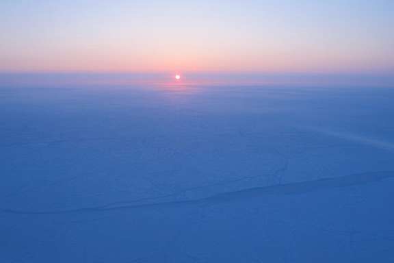 Sunrise over sea ice near the North Pole | The Planetary Society