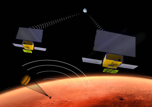 MarCO data relay artist concept | The Planetary Society