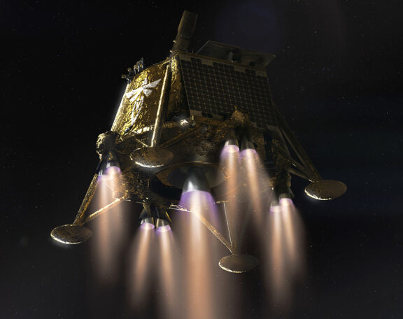 Render of Firefly's Blue Ghost lander | The Planetary Society