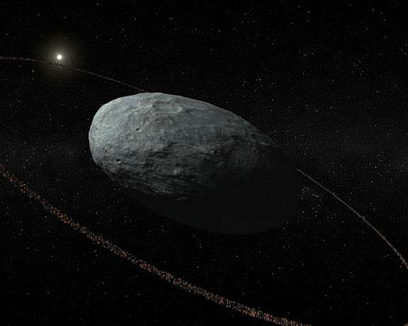Haumea with a ring (artist's rendering) | The Planetary Society