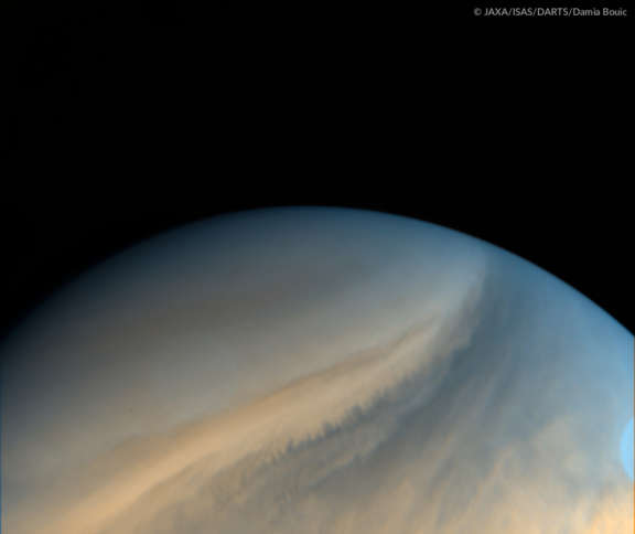 Venus' south pole in ultraviolet from… | The Planetary Society