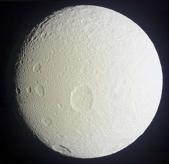Global view of Tethys from Cassini | The Planetary Society