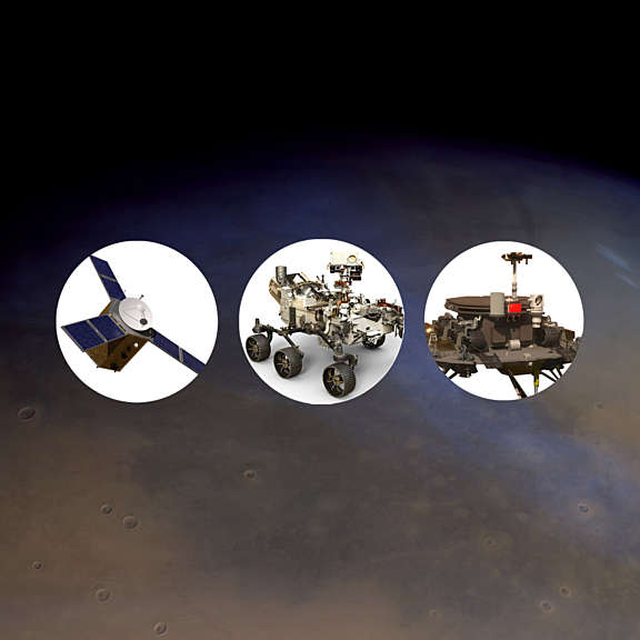 Mars 2020 fleet collage | The Planetary Society