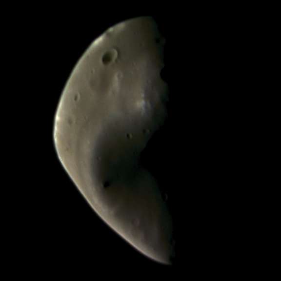 Deimos in color from Viking Orbiter 2 | The Planetary Society