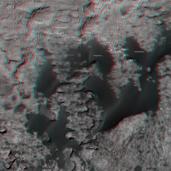 3D route map for Curiosity: Across the… | The Planetary Society