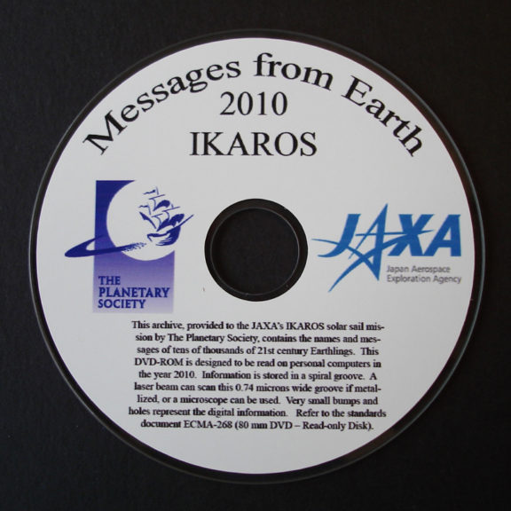 The IKAROS names disc | The Planetary Society
