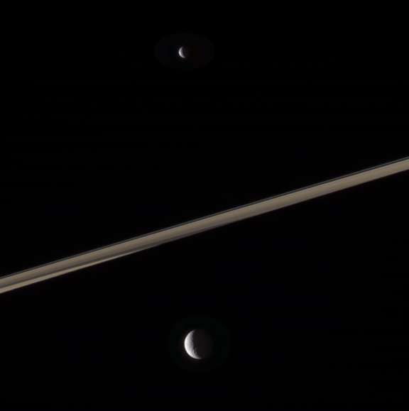 Tethys, Mimas, and the rings of Saturn | The Planetary Society