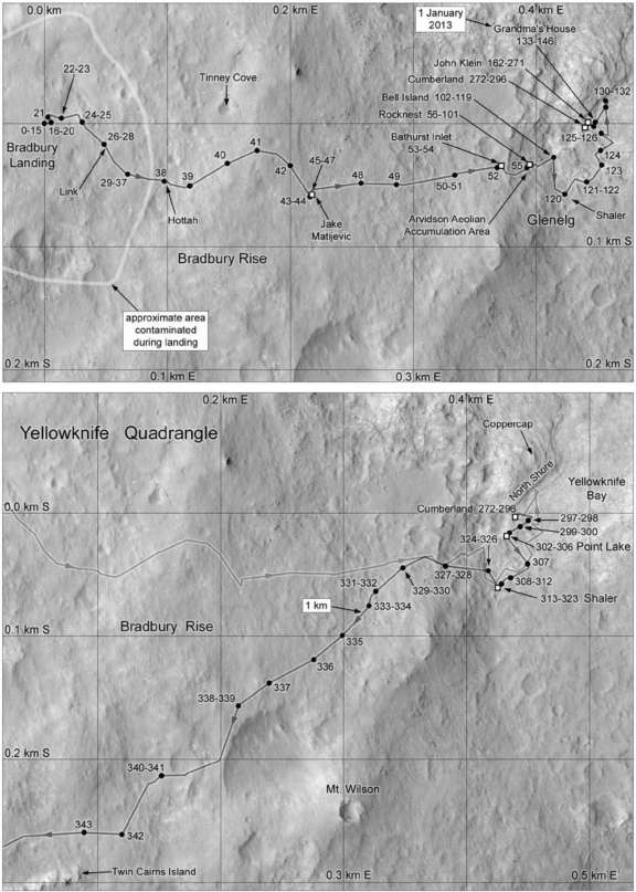 Phil Stooke's Curiosity route maps (updated… | The Planetary Society