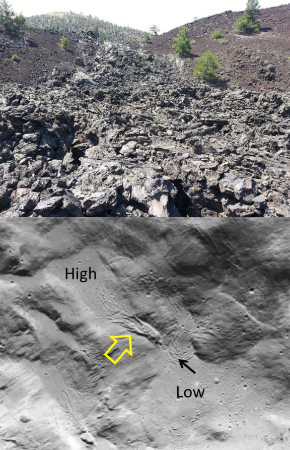 Earth volcanic flow compared to King crater… | The Planetary Society