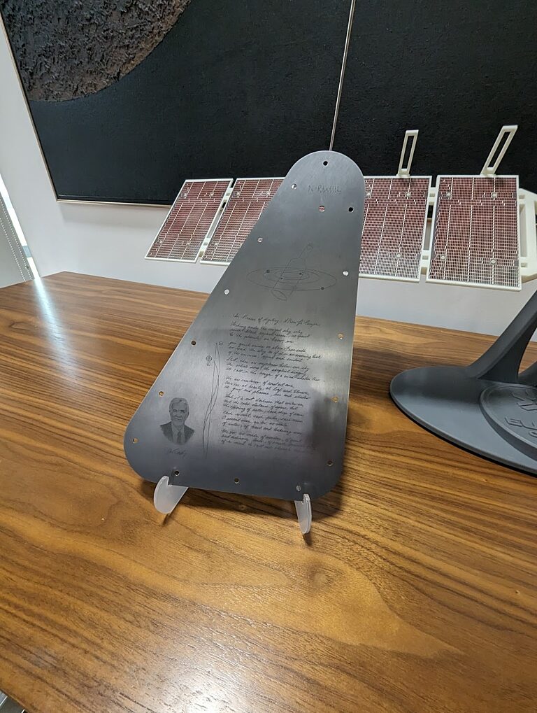Replica of the Europa Clipper vault plate | The Planetary Society
