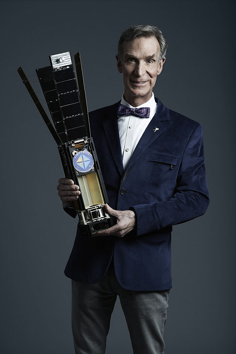 Bill Nye with LightSail Model | The Planetary Society