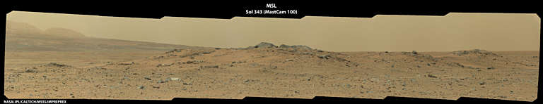Curiosity view of low ridge and distant… | The Planetary Society
