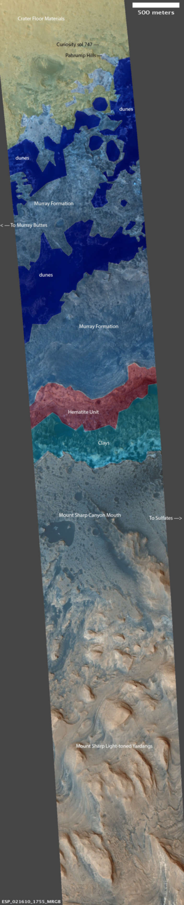 Swath across the base of Mount Sharp (color… | The Planetary Society