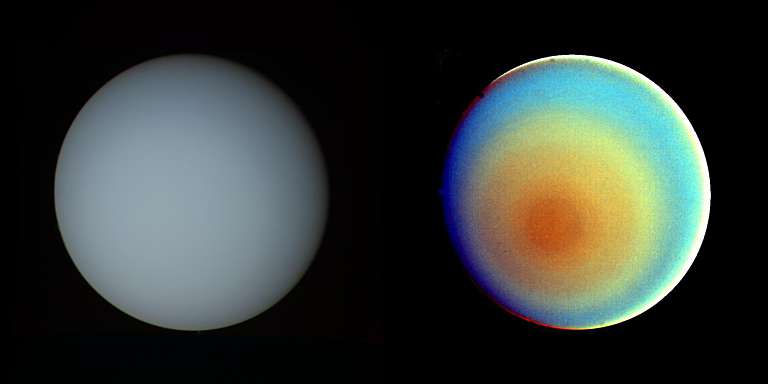 Uranus in true and false color | The Planetary Society