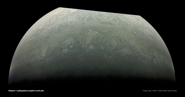 Jupiter's north pole from Juno | The Planetary Society
