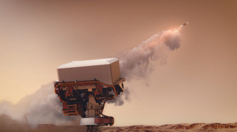 Mars sample return launch art | The Planetary Society