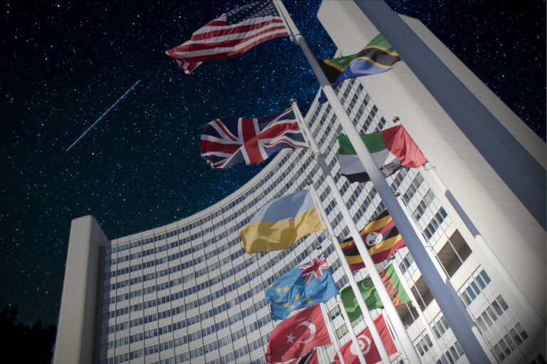 Vienna UN Building with Starry Sky Montage | The Planetary Society